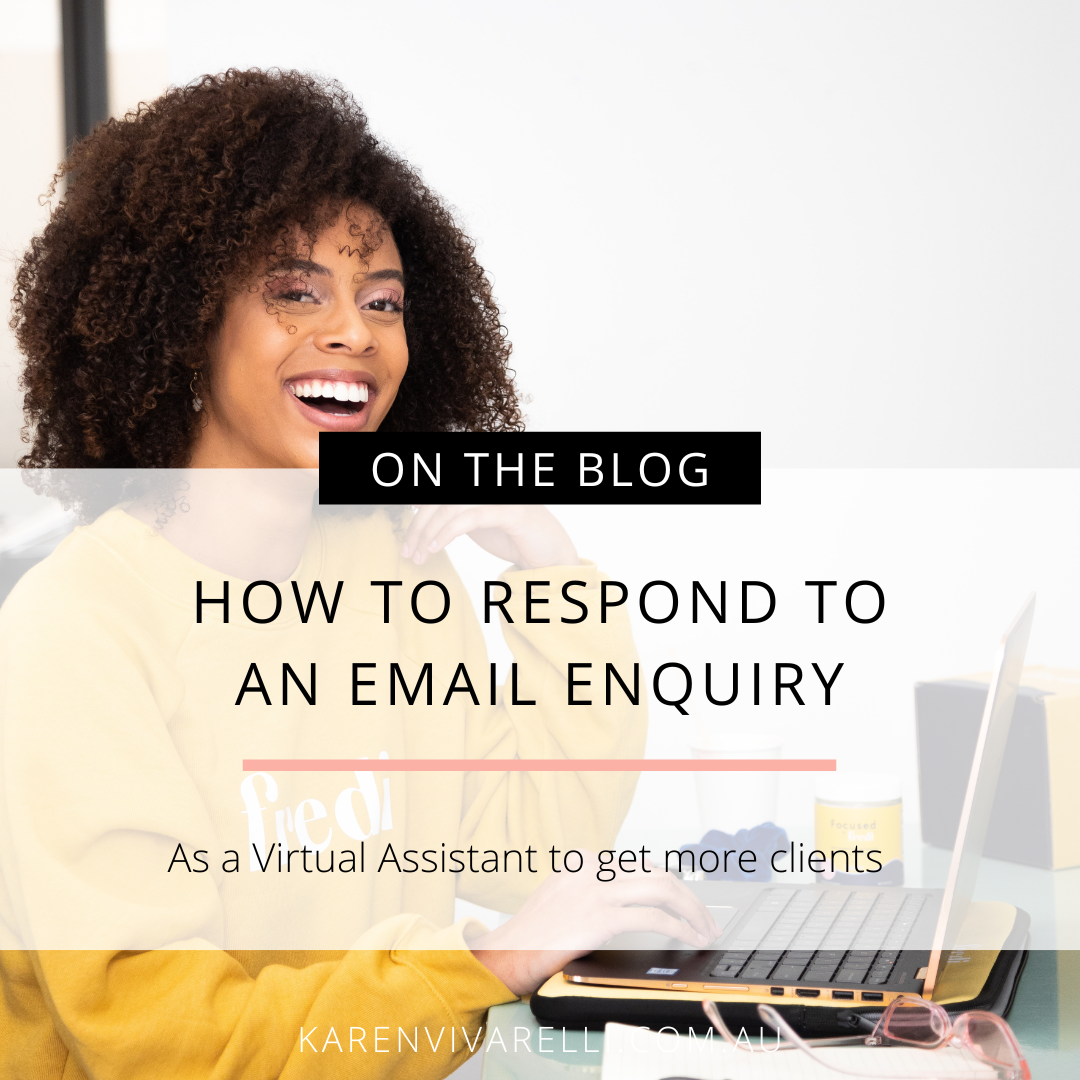 How to respond to an email enquiry 👇 - https://karenvivarelli.com.au ...